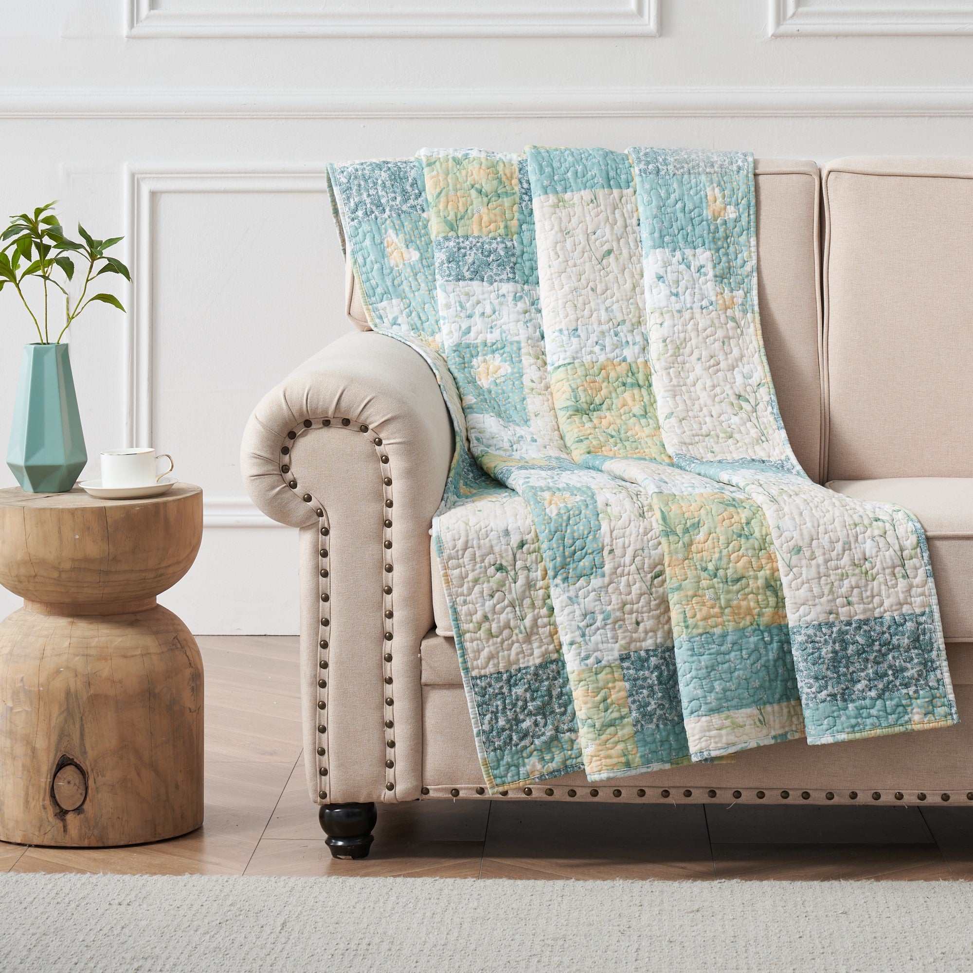 Checkered Mist Throw – Coastal Place