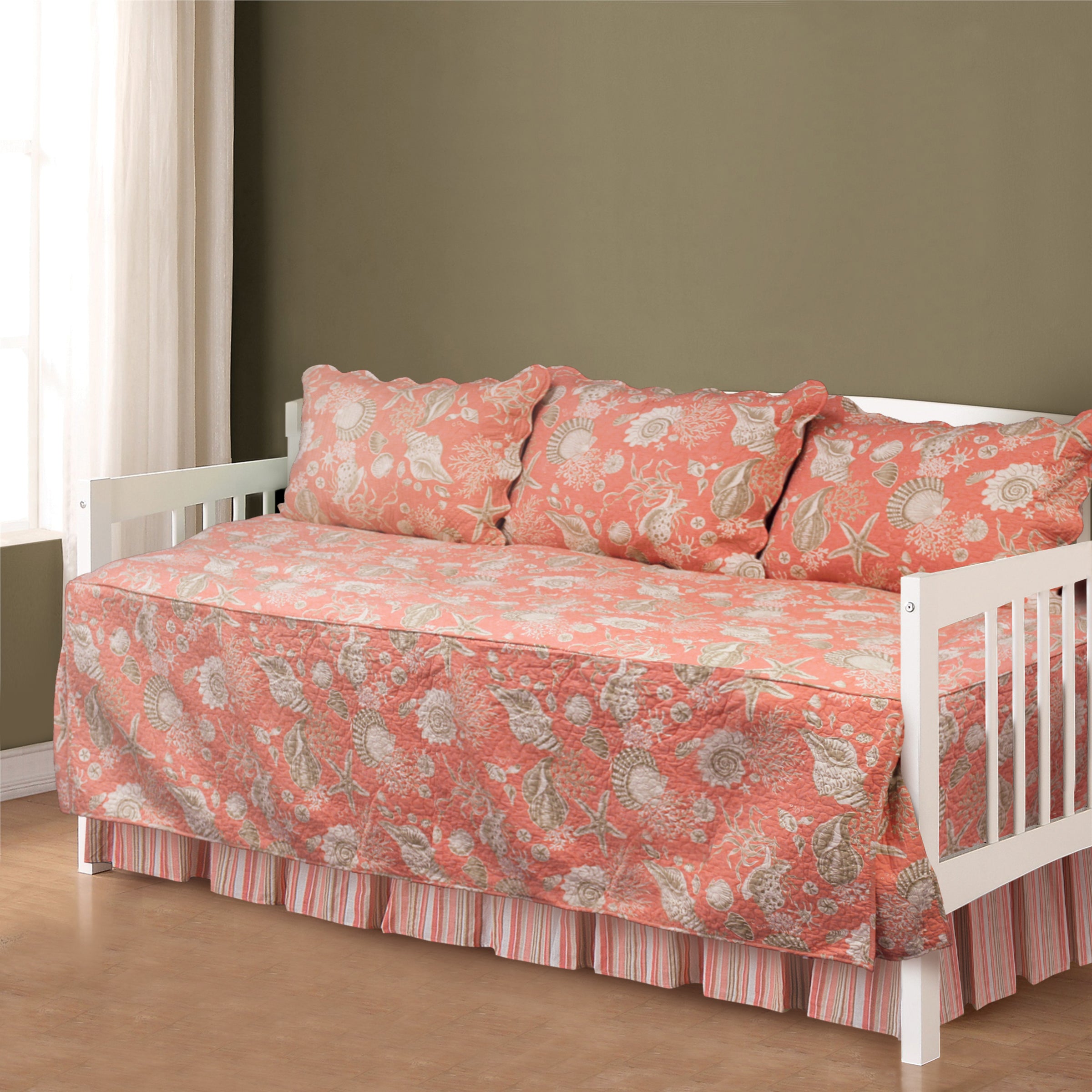 Nautical Shells Peach 5 PC Daybed Set – Coastal Place