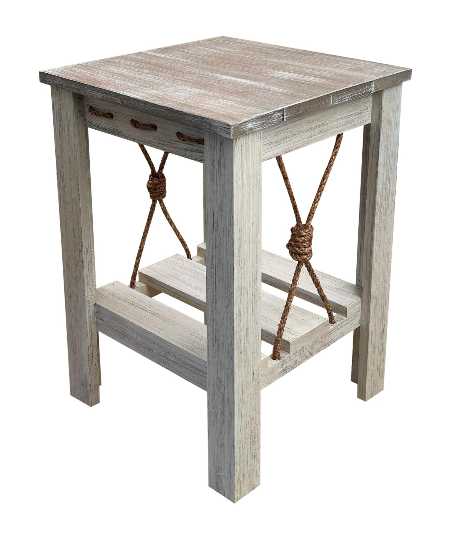 17" Sand & Rope End Table – Coastal Place