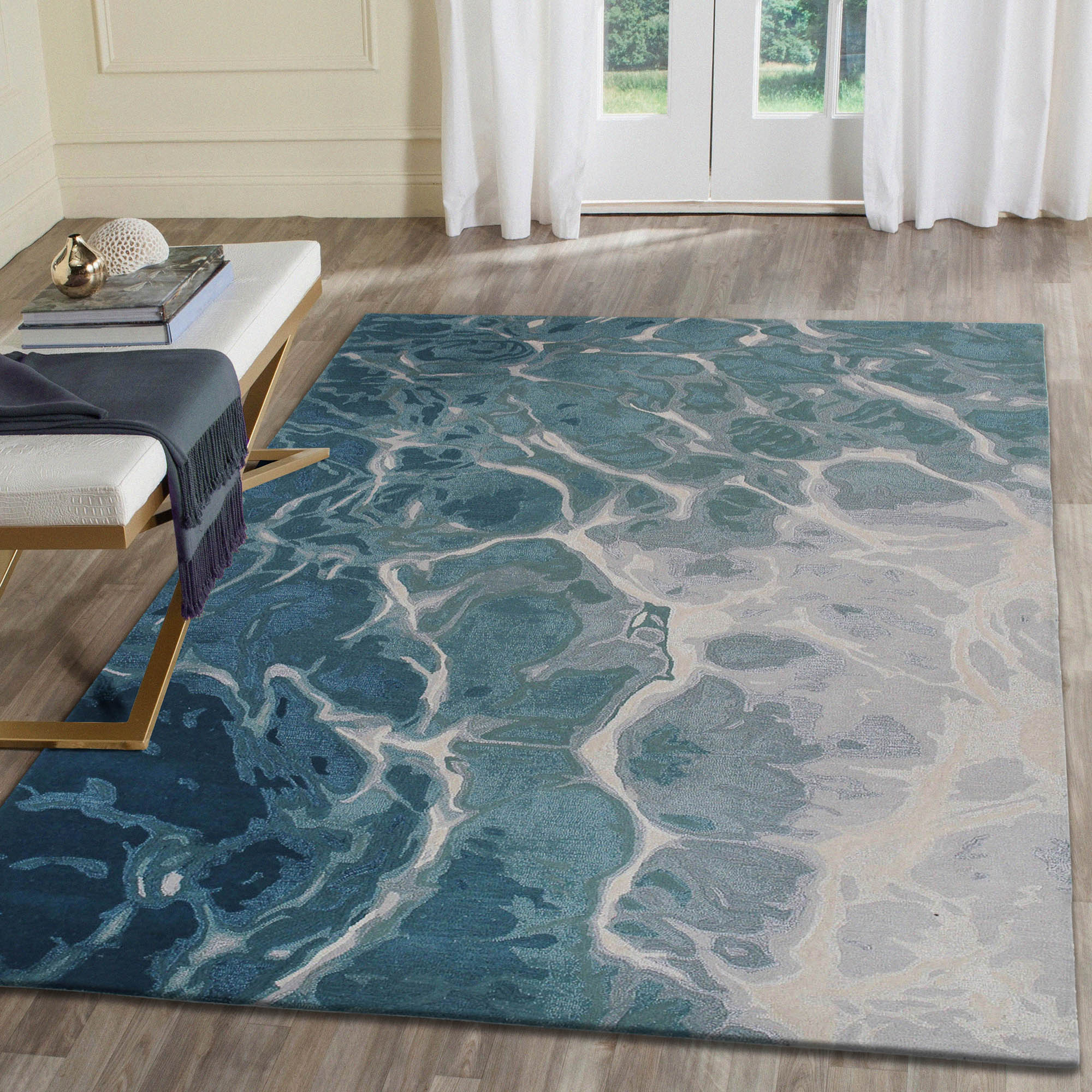 Ocean Chop Area Rug – Coastal Place