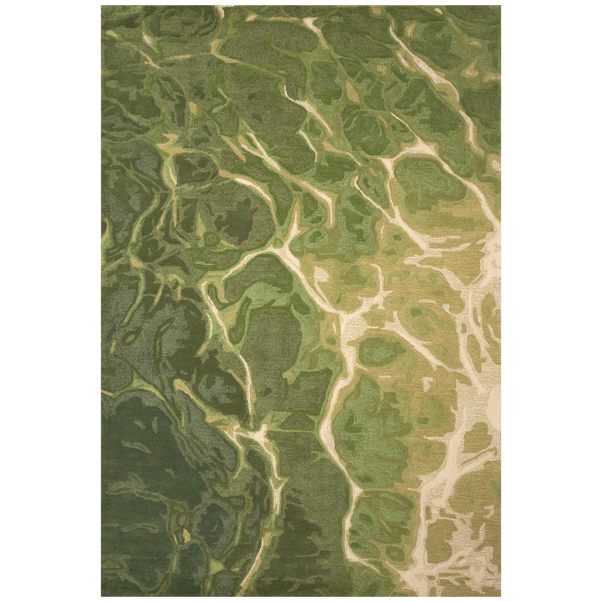 Ocean Chop Green Area Rug – Coastal Place
