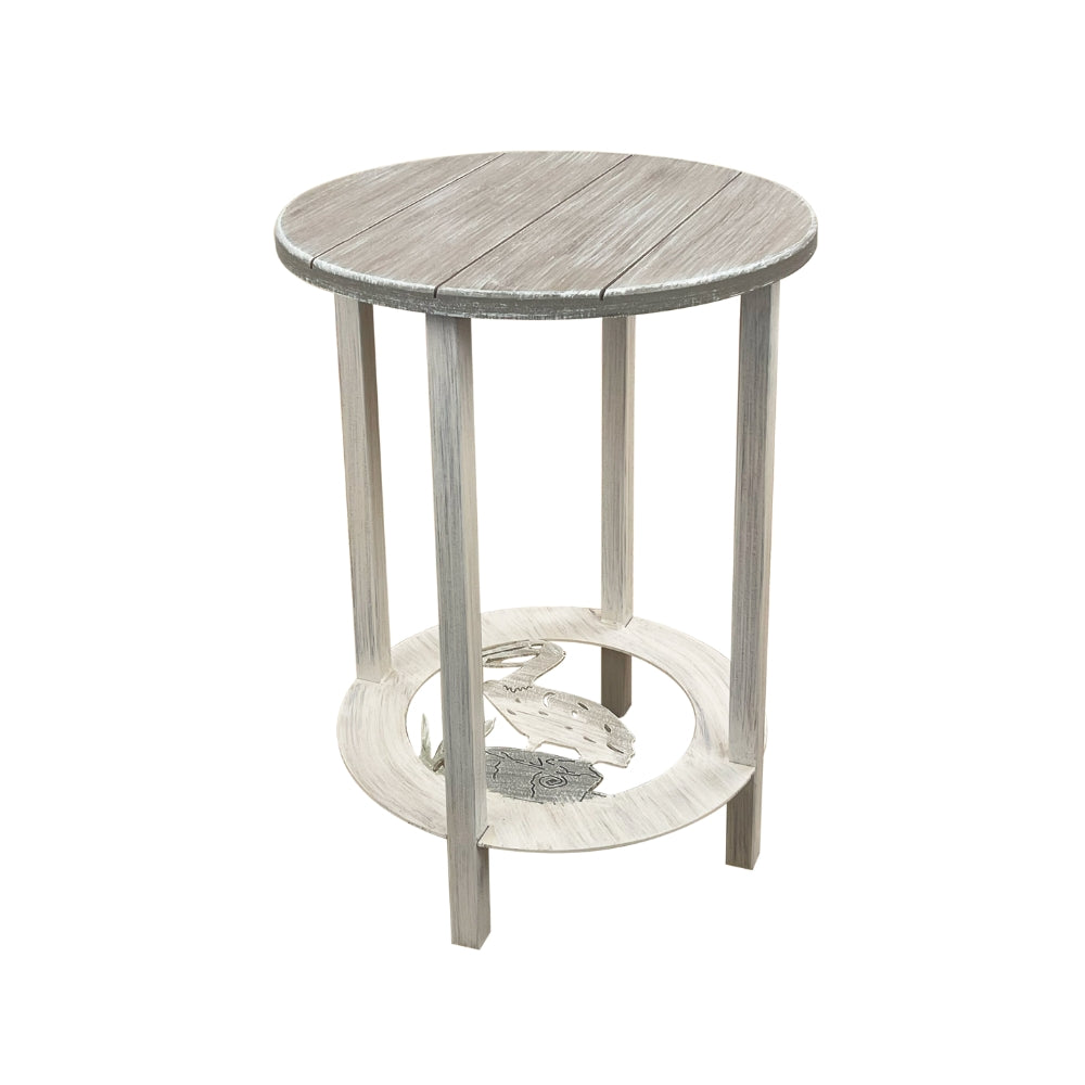 Dockside Pelican Round End Table – Coastal Place