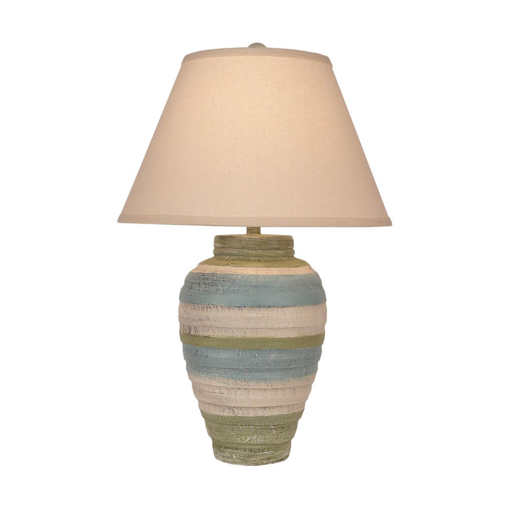 Summer Stripe Pottery Table Lamp – Coastal Place