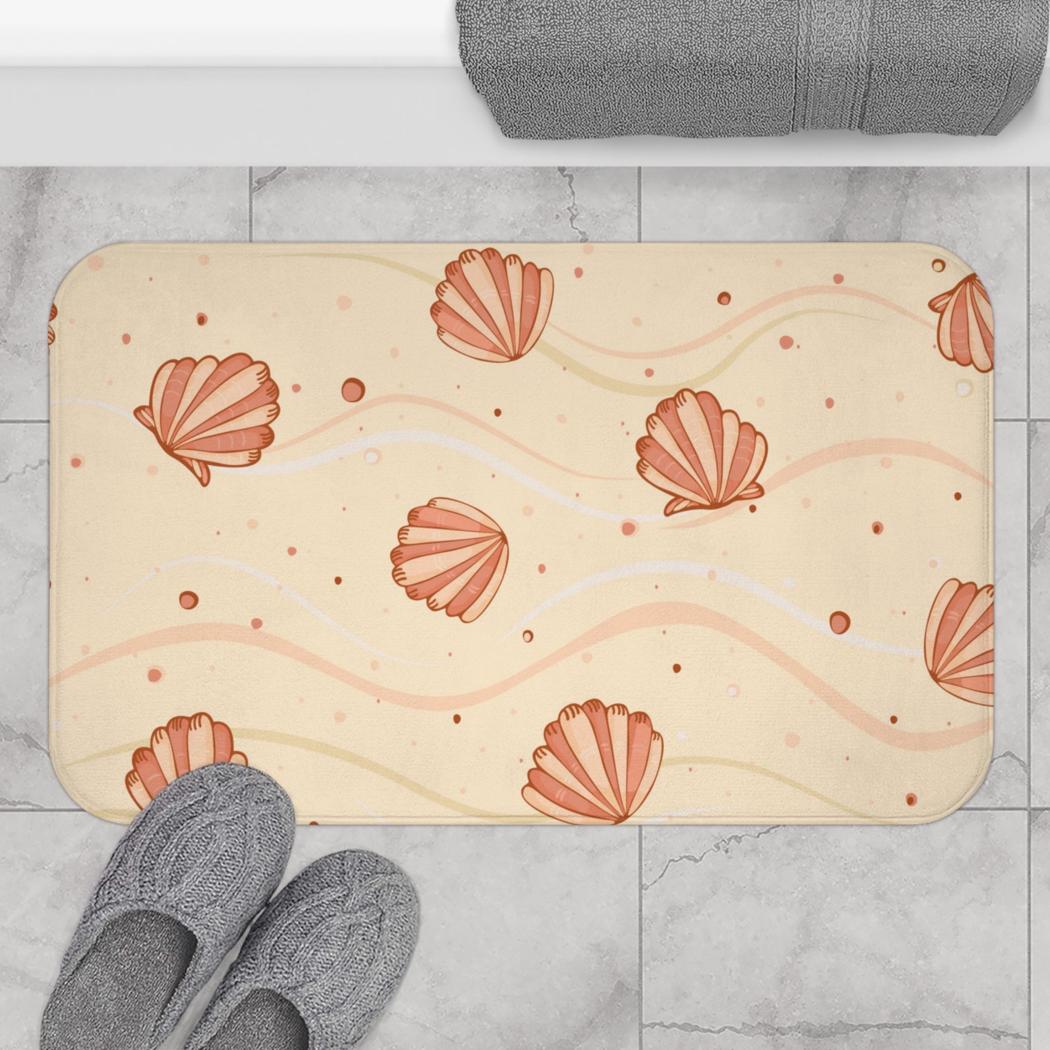 Sand Shell Bath Mat – Coastal Place